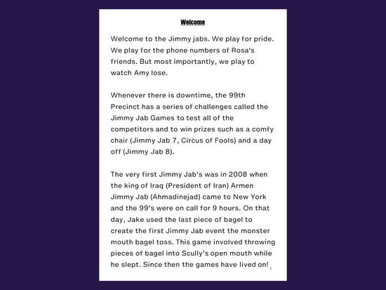 BROOKLYN 99 JIMMY JABS The Game. – TV Gifts and Love